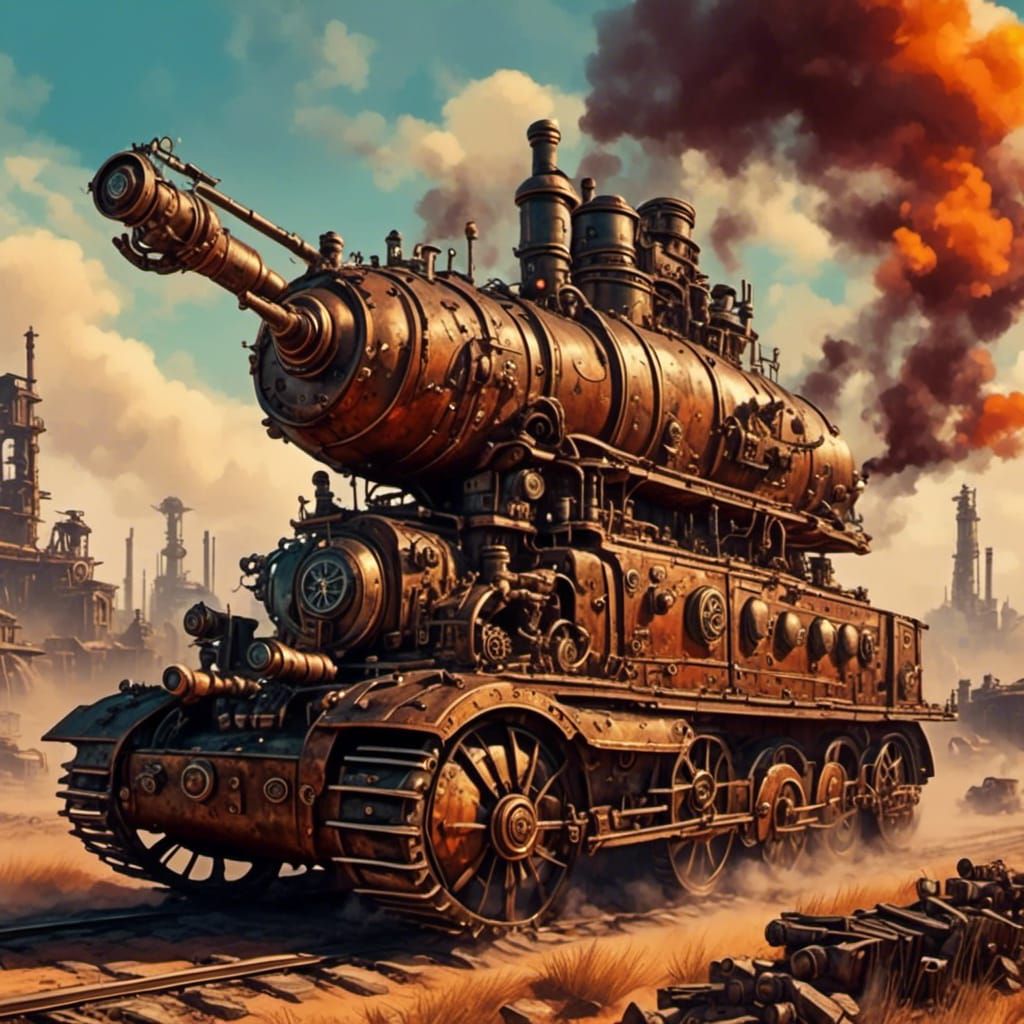 Dieselpunk Tank - AI Generated Artwork - NightCafe Creator