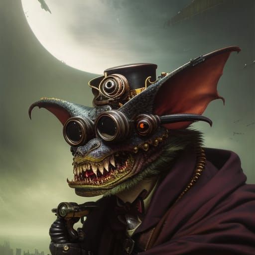 Steampunk Gremlin - AI Generated Artwork - NightCafe Creator