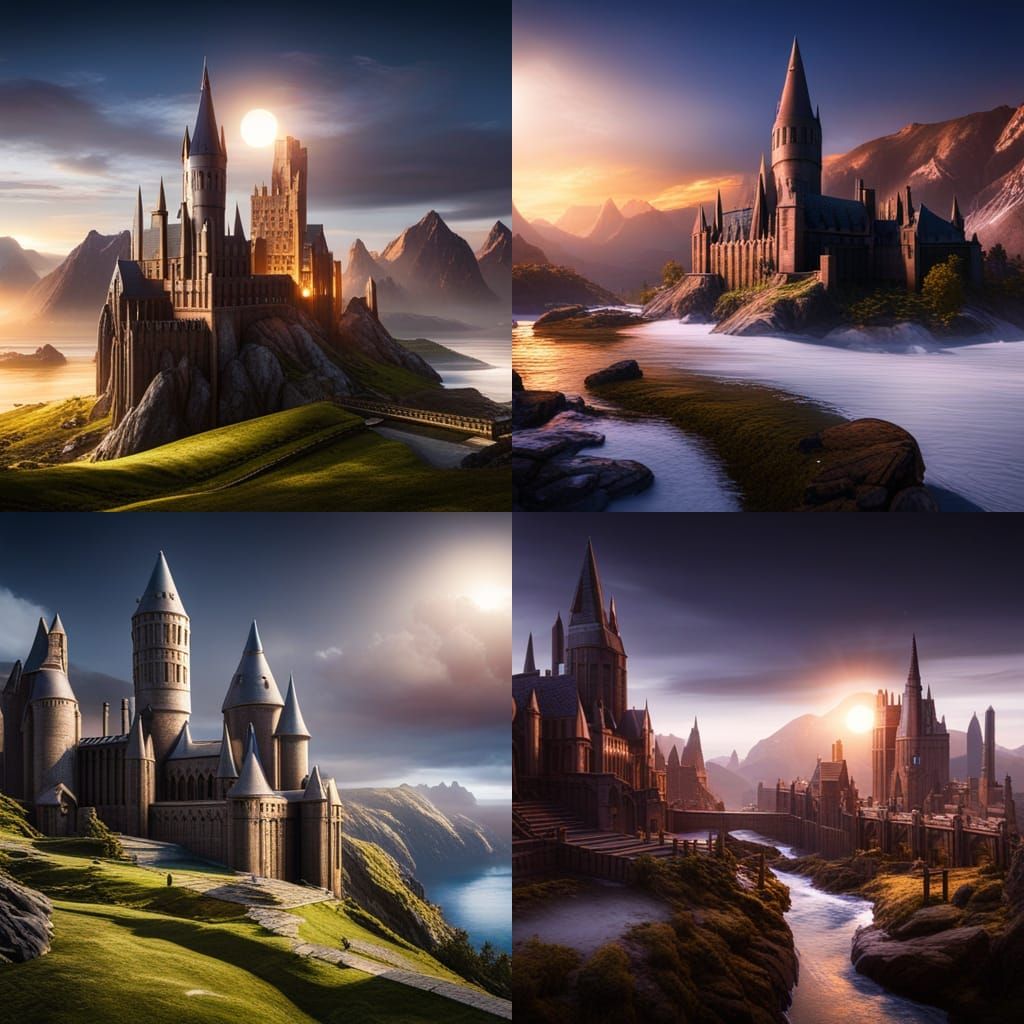 Hogwarts beautiful landscapes - AI Generated Artwork - NightCafe Creator
