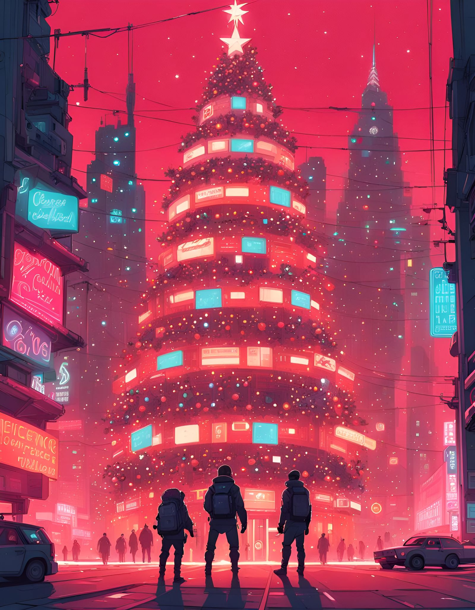 The billboard tree - AI Generated Artwork - NightCafe Creator