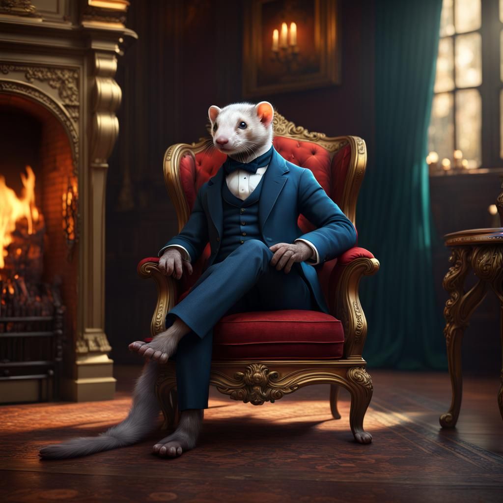 Sophisticated Ferret - AI Generated Artwork - NightCafe Creator