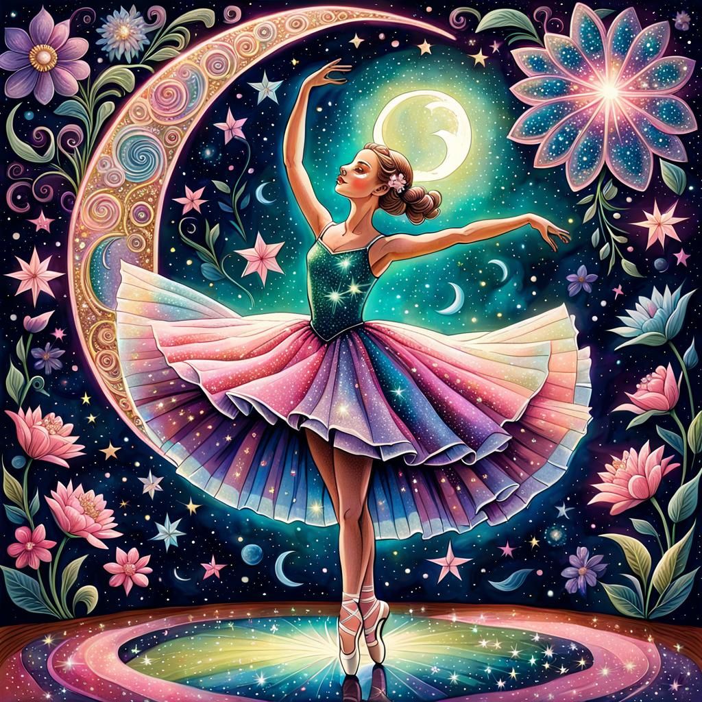 Sparkling ballet dancer - AI Generated Artwork - NightCafe Creator