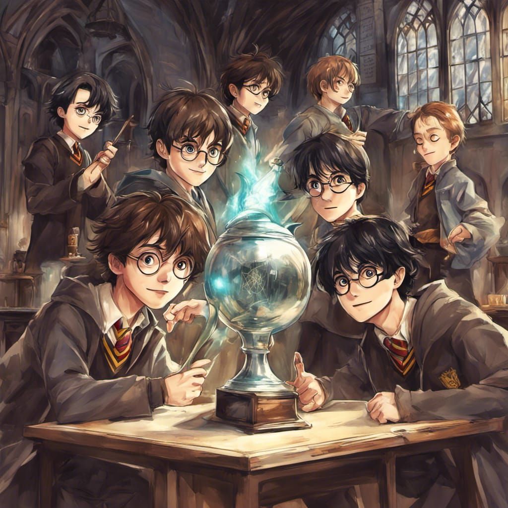 Harry Potter with triwizard tournament trophy - AI Generated Artwork ...
