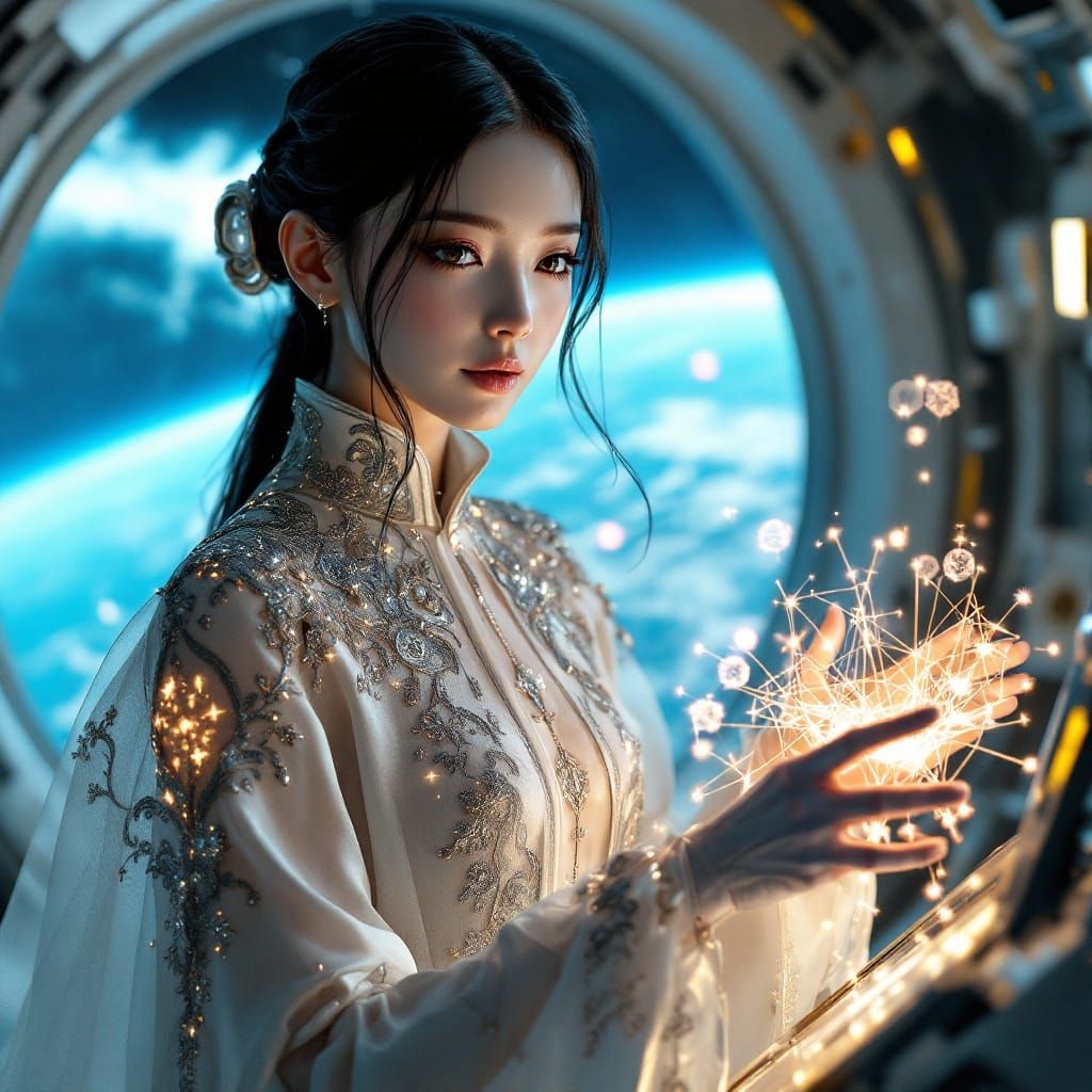 Ethereal Portrait of a Humanoid Companion in Futur... - AI Art