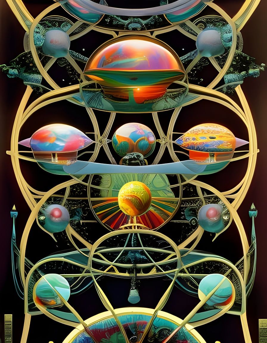 Cosmic Tree of Life - Galaxy Map - AI Generated Artwork - NightCafe Creator