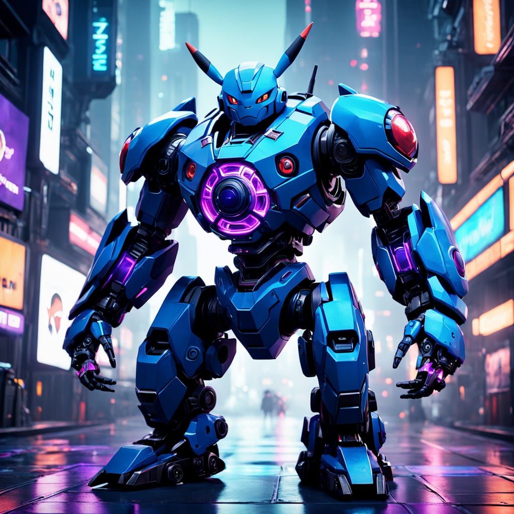 Sci-Fi Pokemon Character in Cinematic Style - AI Art
