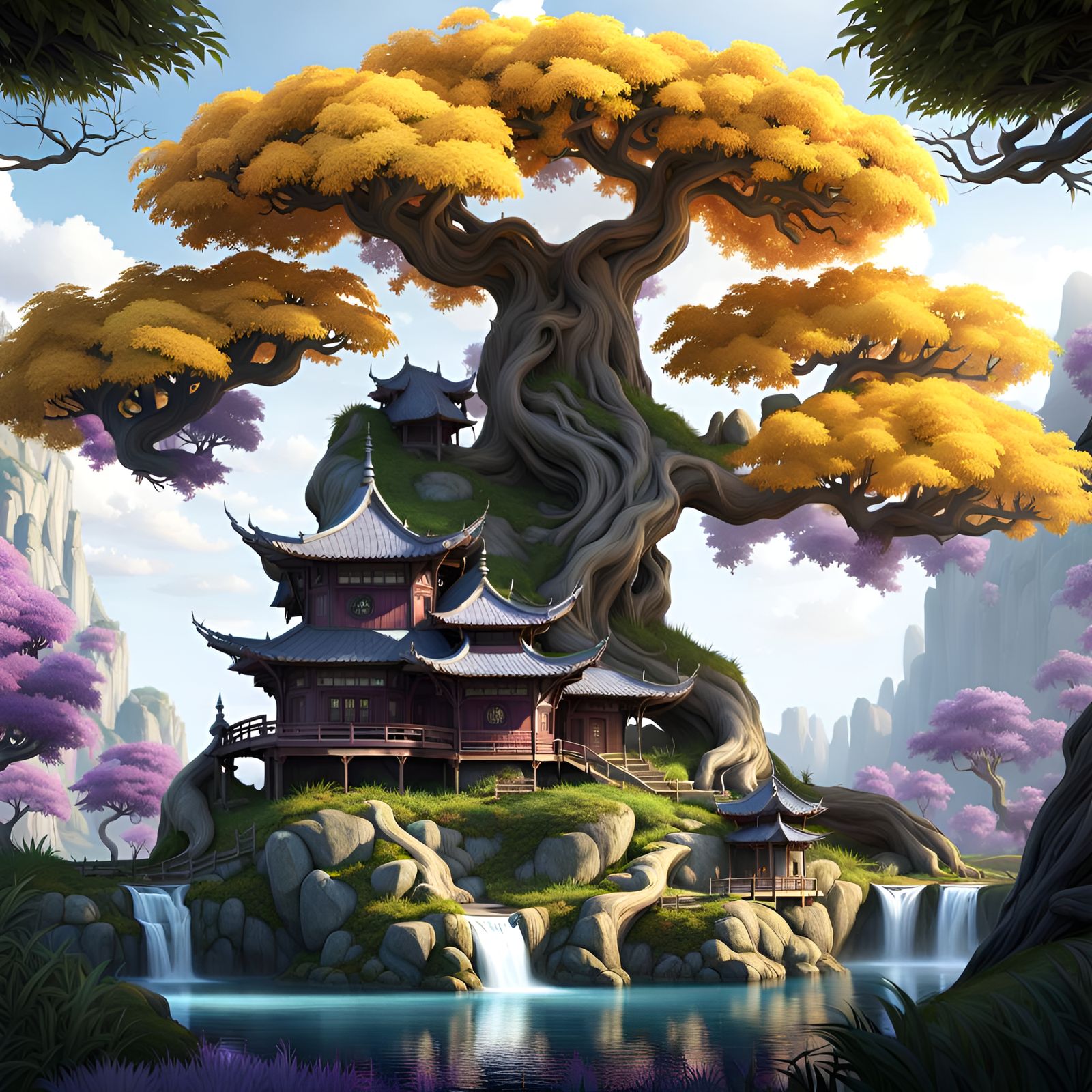 House Tree - AI Generated Artwork - NightCafe Creator