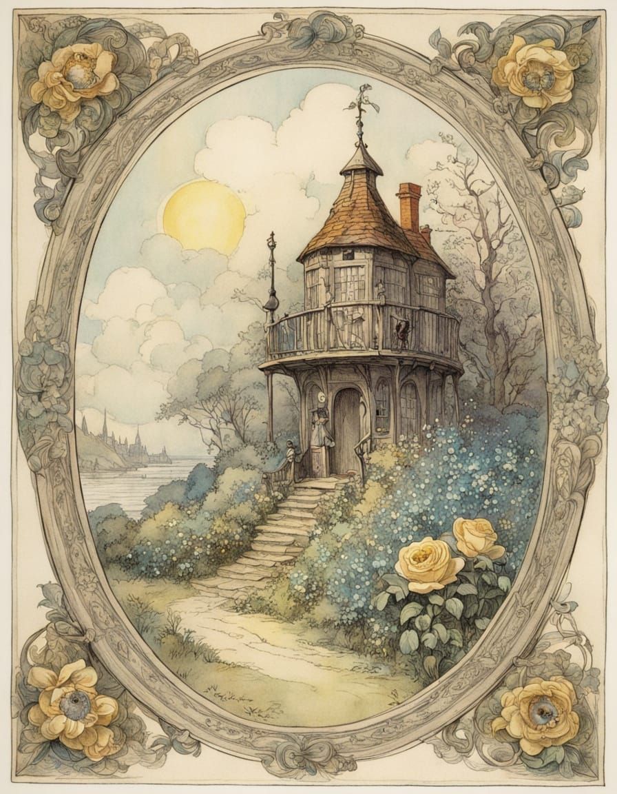 Whimsical Victorian Dreamscapes in Vibrant Pastels - AI Art