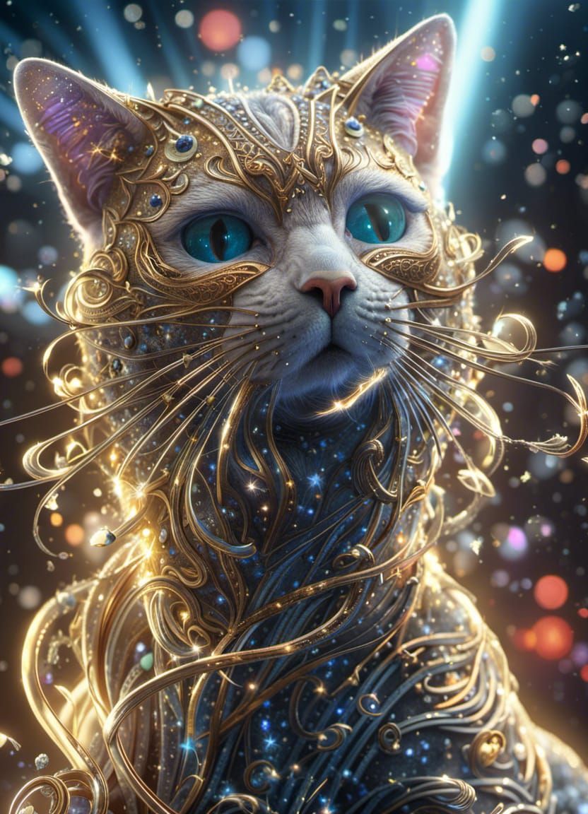 Cosmic Kitty - AI Generated Artwork - NightCafe Creator