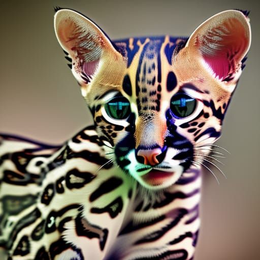 "A beautiful ocelot cat - AI Generated Artwork - NightCafe Creator
