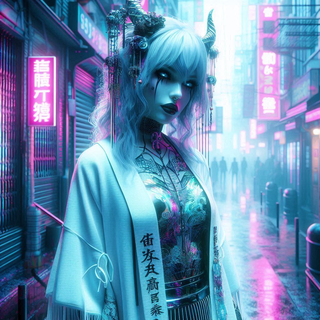 Neon Digital Devils - AI Generated Artwork - NightCafe Creator