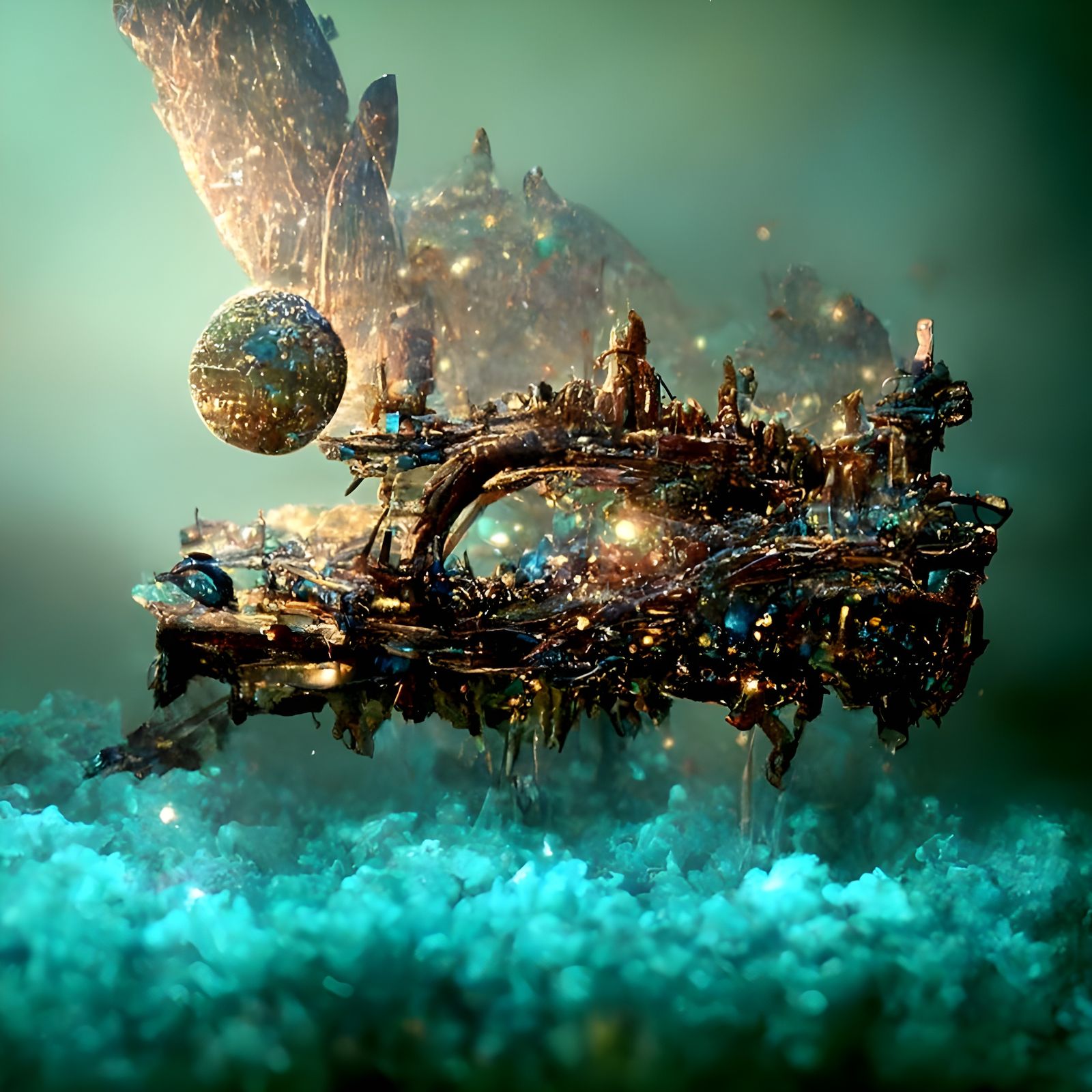 Alien Airship - AI Generated Artwork - NightCafe Creator