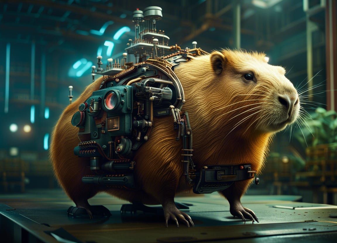 HighTech Capybara - AI Generated Artwork - NightCafe Creator