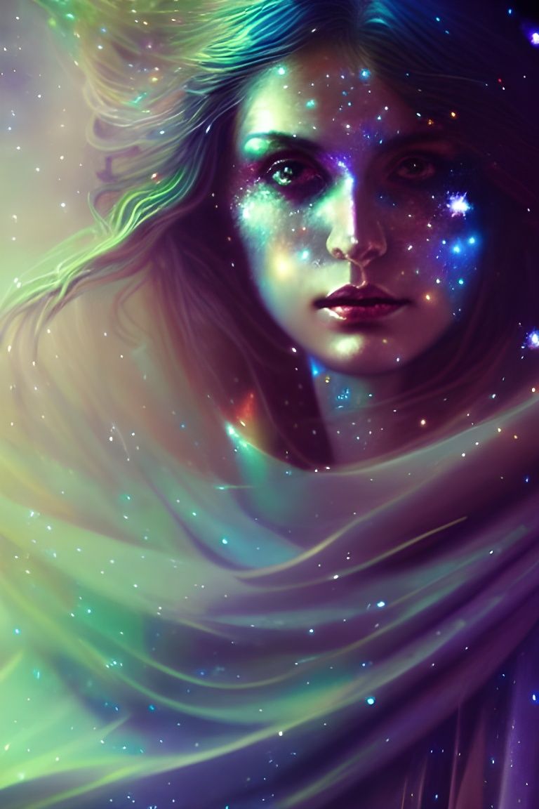 The cloak of stars and galaxies - AI Generated Artwork - NightCafe Creator