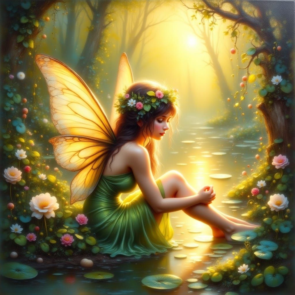 Artist creates a Magical pixie dust painting!