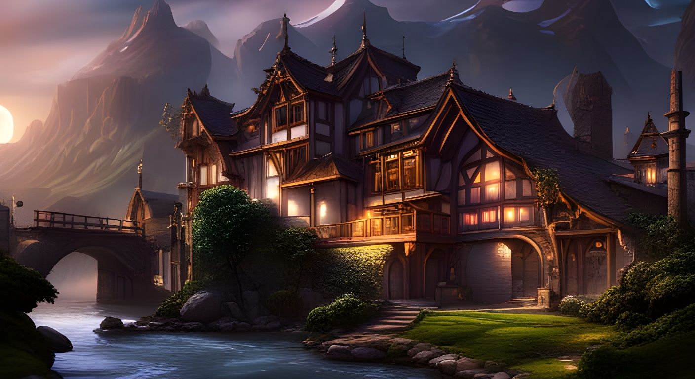 Moonfall Manor - AI Generated Artwork - NightCafe Creator