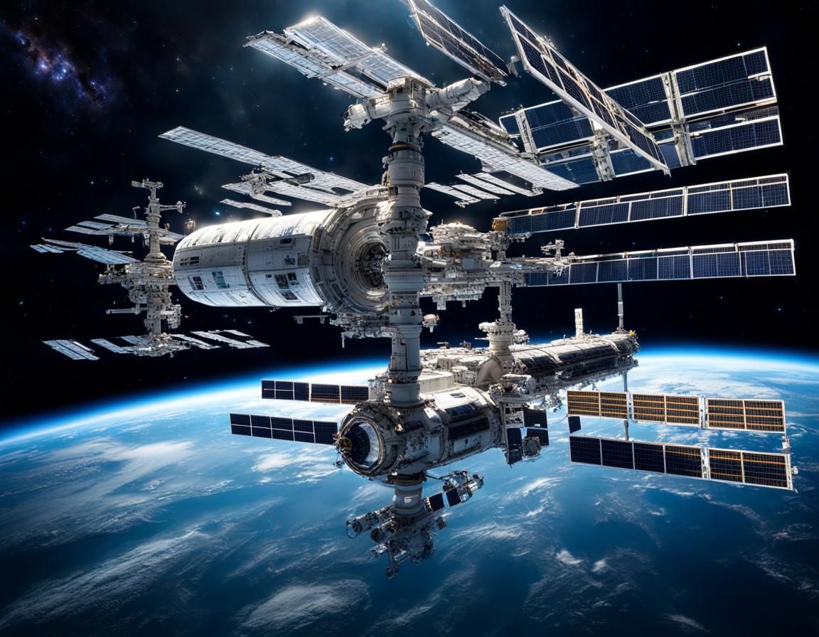 Massive space station - AI Generated Artwork - NightCafe Creator