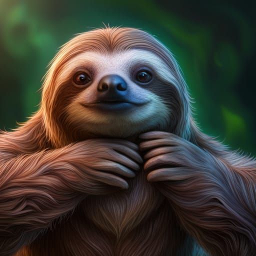 Happy Sloth - AI Generated Artwork - NightCafe Creator