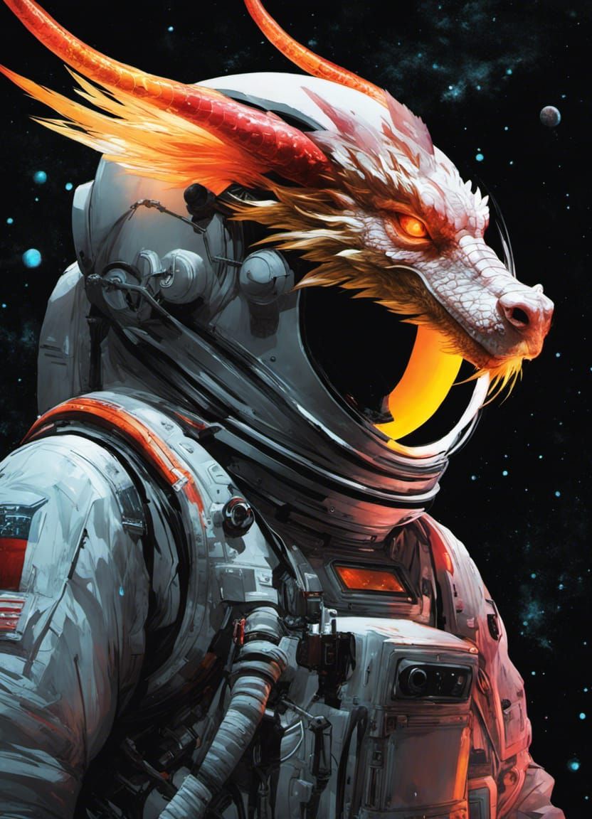 Failed Dragon Astronaut - AI Generated Artwork - NightCafe Creator