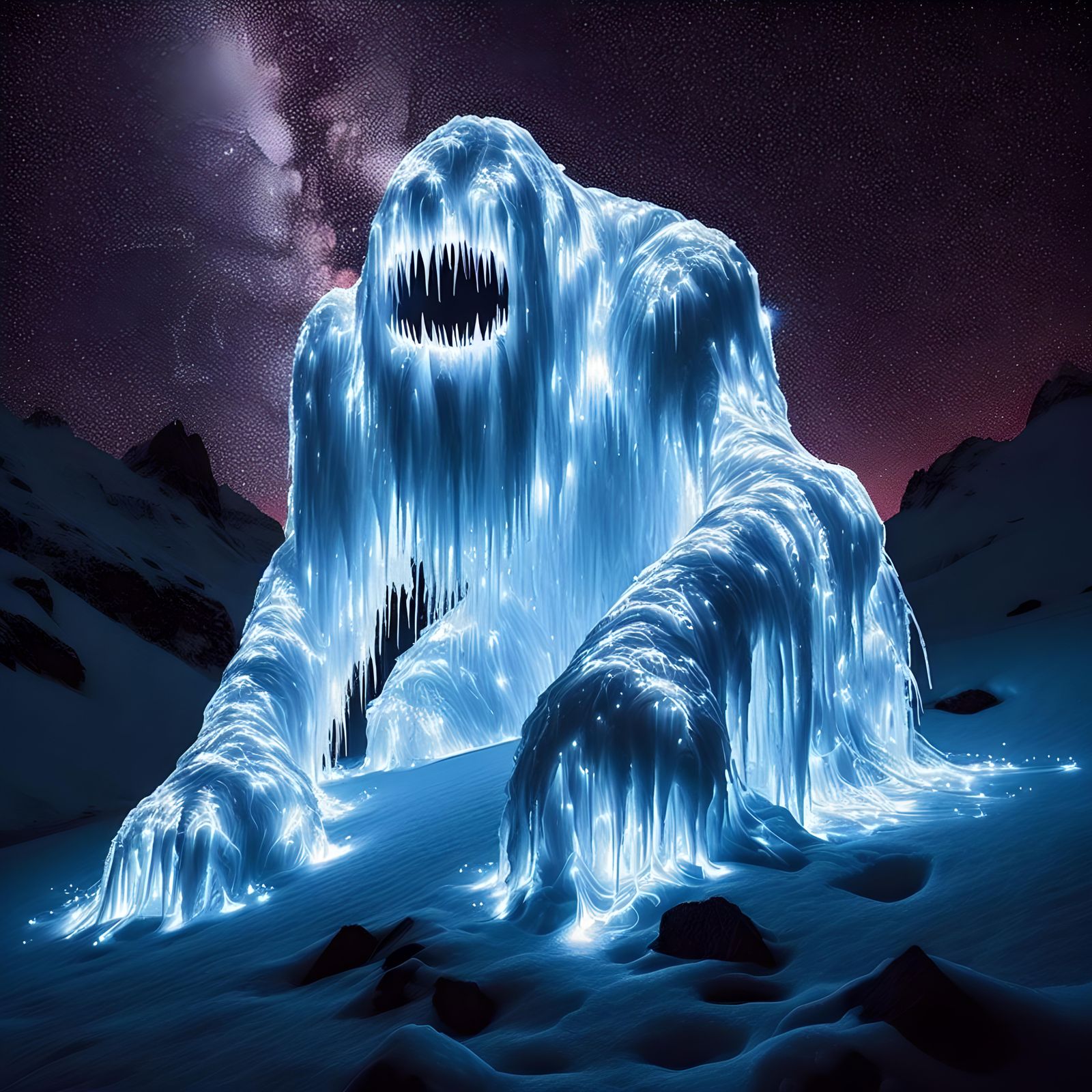 Creature of the Snow 3 - AI Generated Artwork - NightCafe Creator