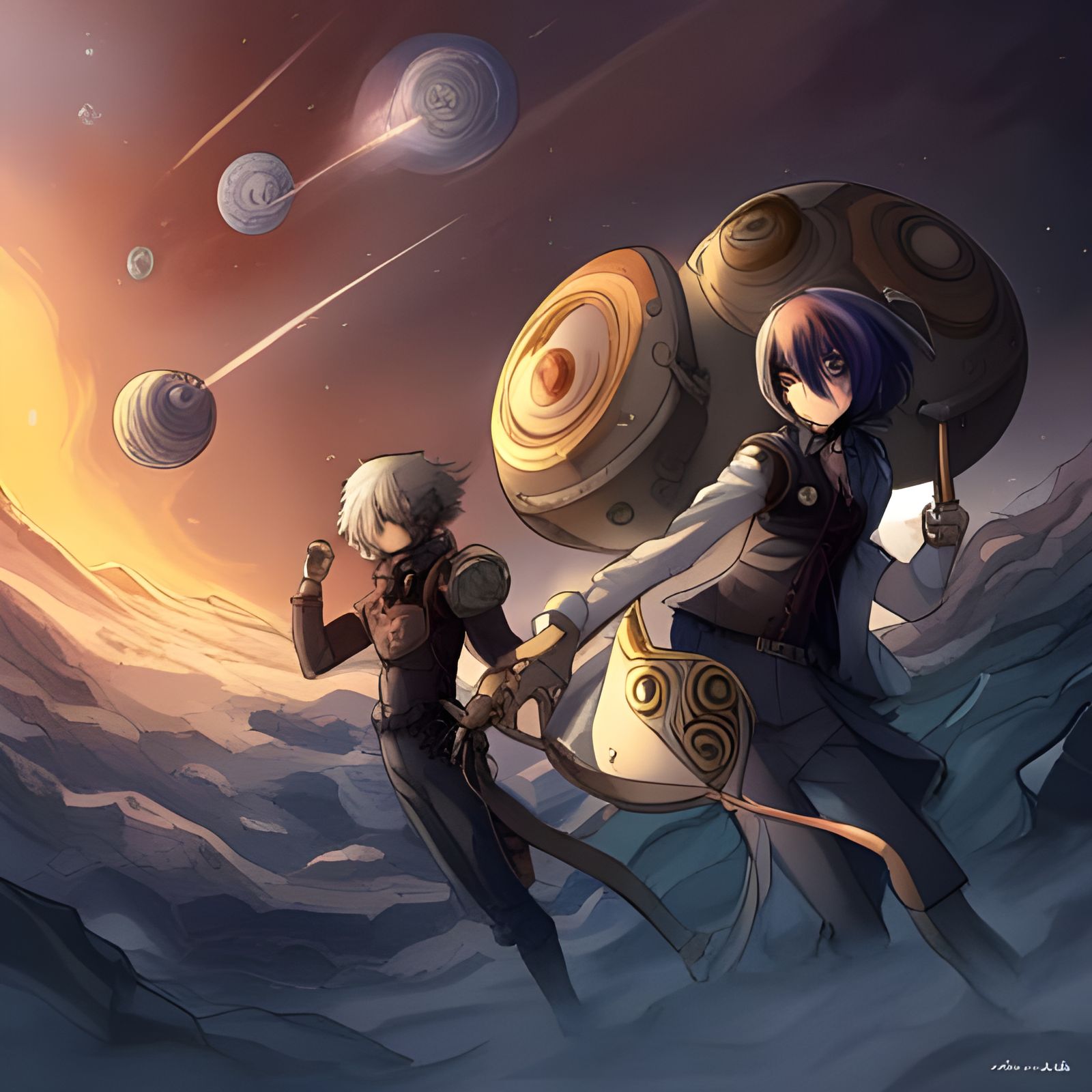 Planète steampunk mars un monde fantastique des collon - AI Generated ...