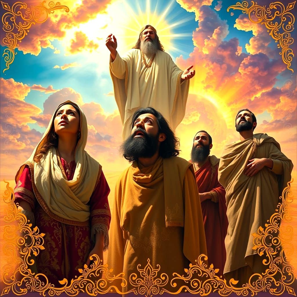 The Children of King David in Heavenly Rapture - AI Art