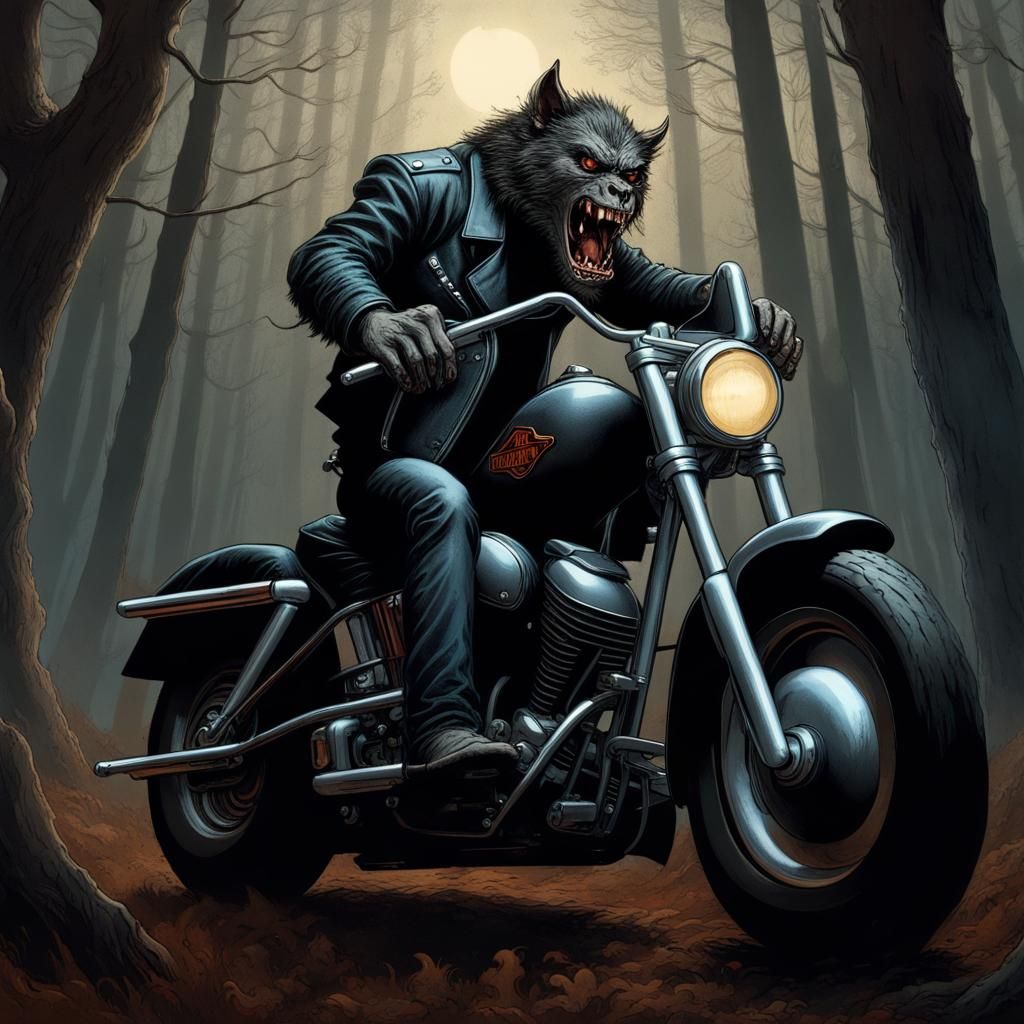 Wolves on Wheels - AI Generated Artwork - NightCafe Creator