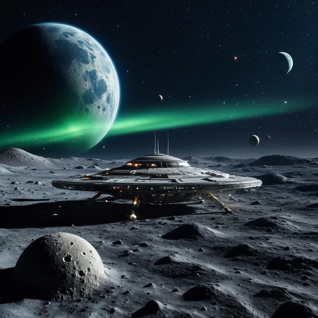 Hyper Realistic Alien Mouse Explores the Moon's Ni... - AI Art