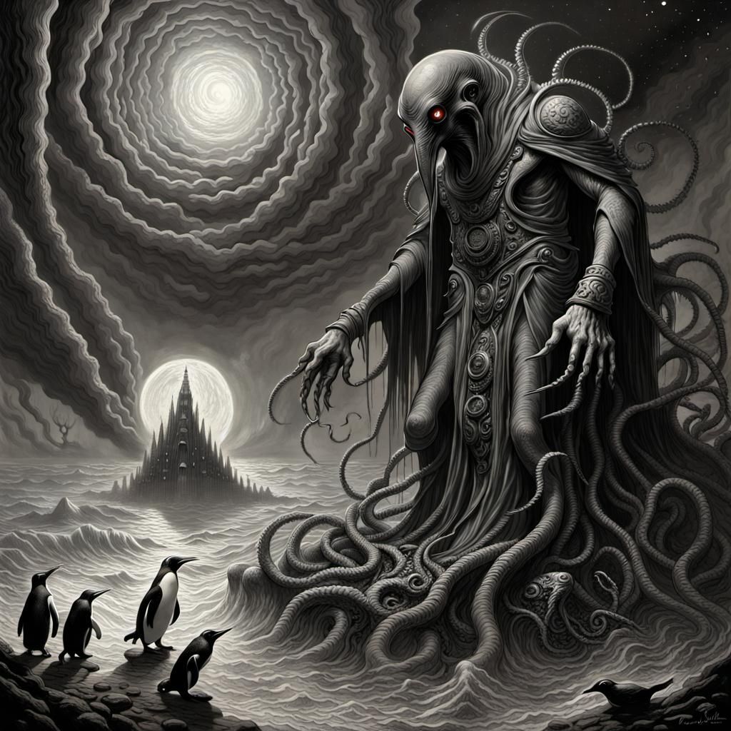 Eldritch Sphenisciform IV - AI Generated Artwork - NightCafe Creator