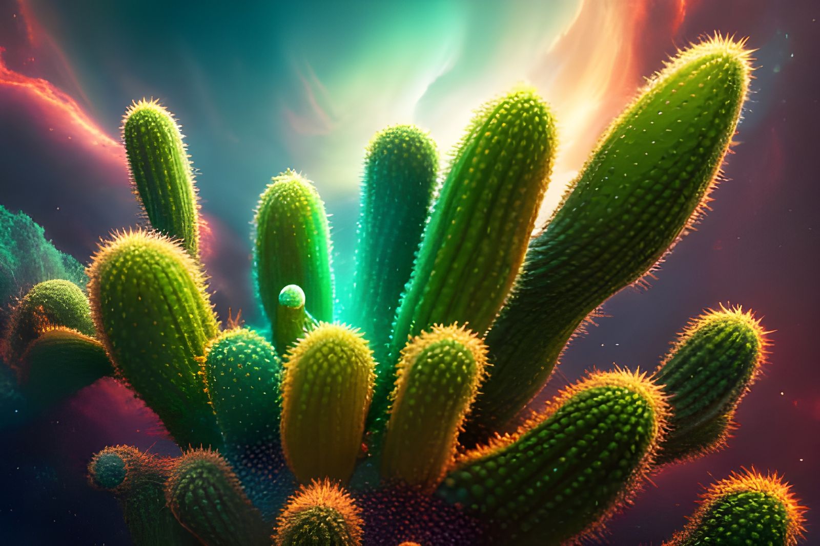 COSMIC CACTUS - AI Generated Artwork - NightCafe Creator
