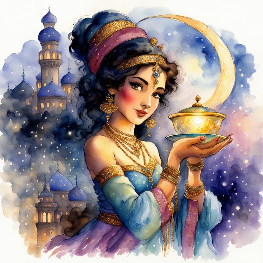 Beautiful Genie - AI Generated Artwork - NightCafe Creator