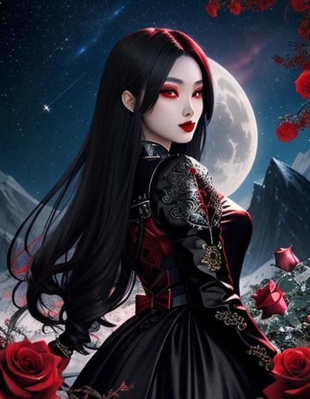 Asian Vampire - AI Generated Artwork - NightCafe Creator
