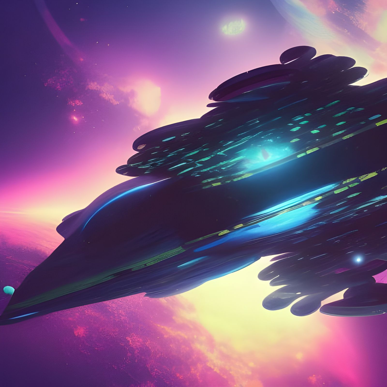 Cool Alien Mothership - AI Generated Artwork - NightCafe Creator