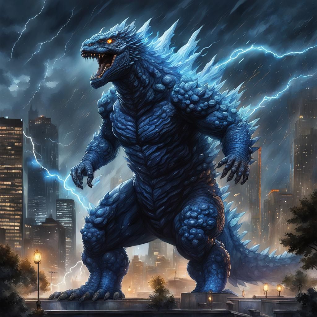 Godzilla... Don't rage against the Storm - AI Generated Artwork ...
