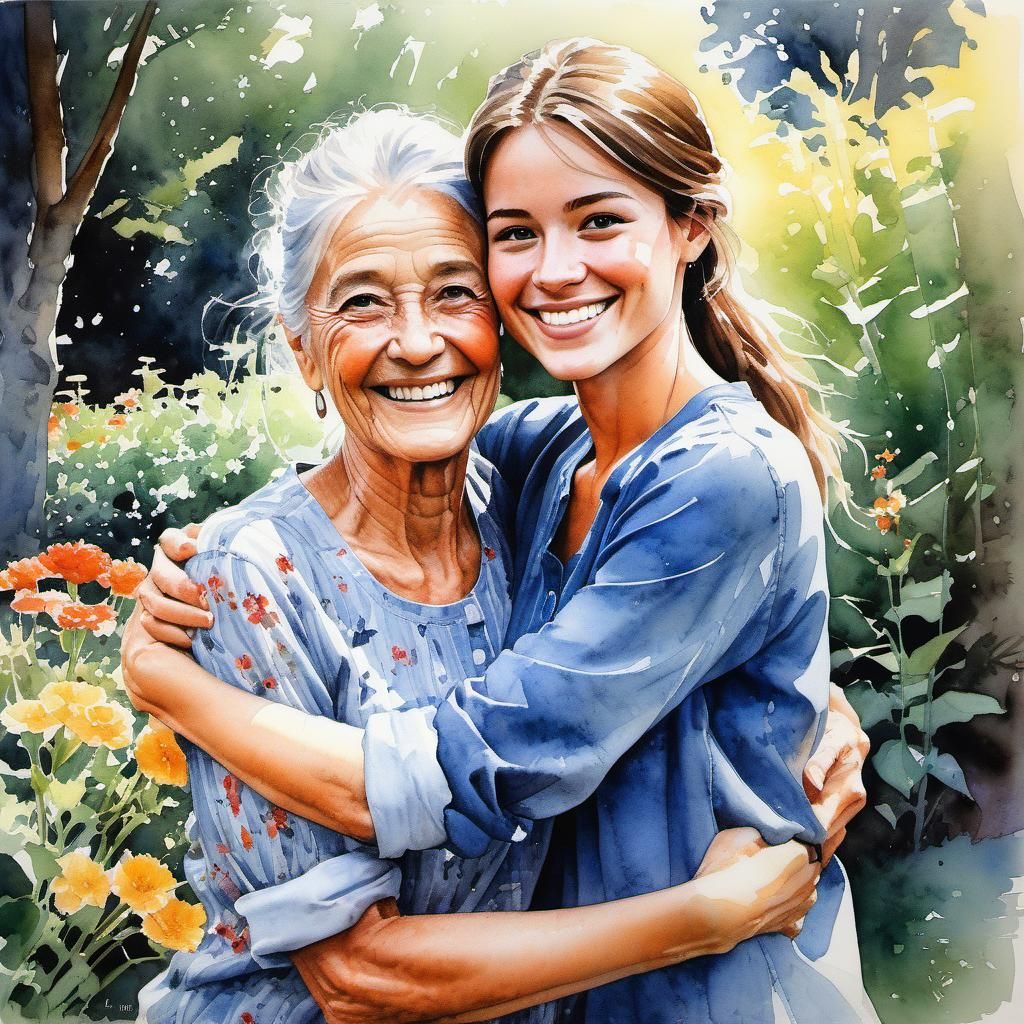 We love grandmas, because sometimes they raise us when mom is gone ...