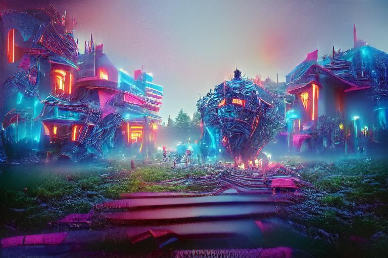 Cybertron landscape by Vincent Di Fate and Beeple 8K 3D Behance HD ...