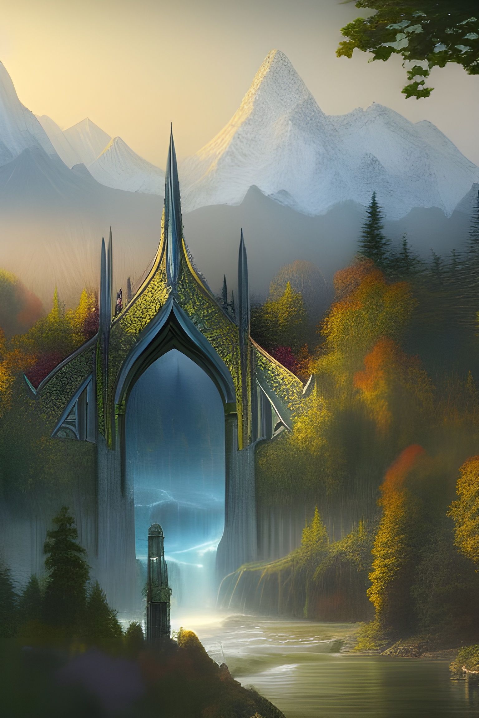 Elven Architecture - AI Generated Artwork - NightCafe Creator