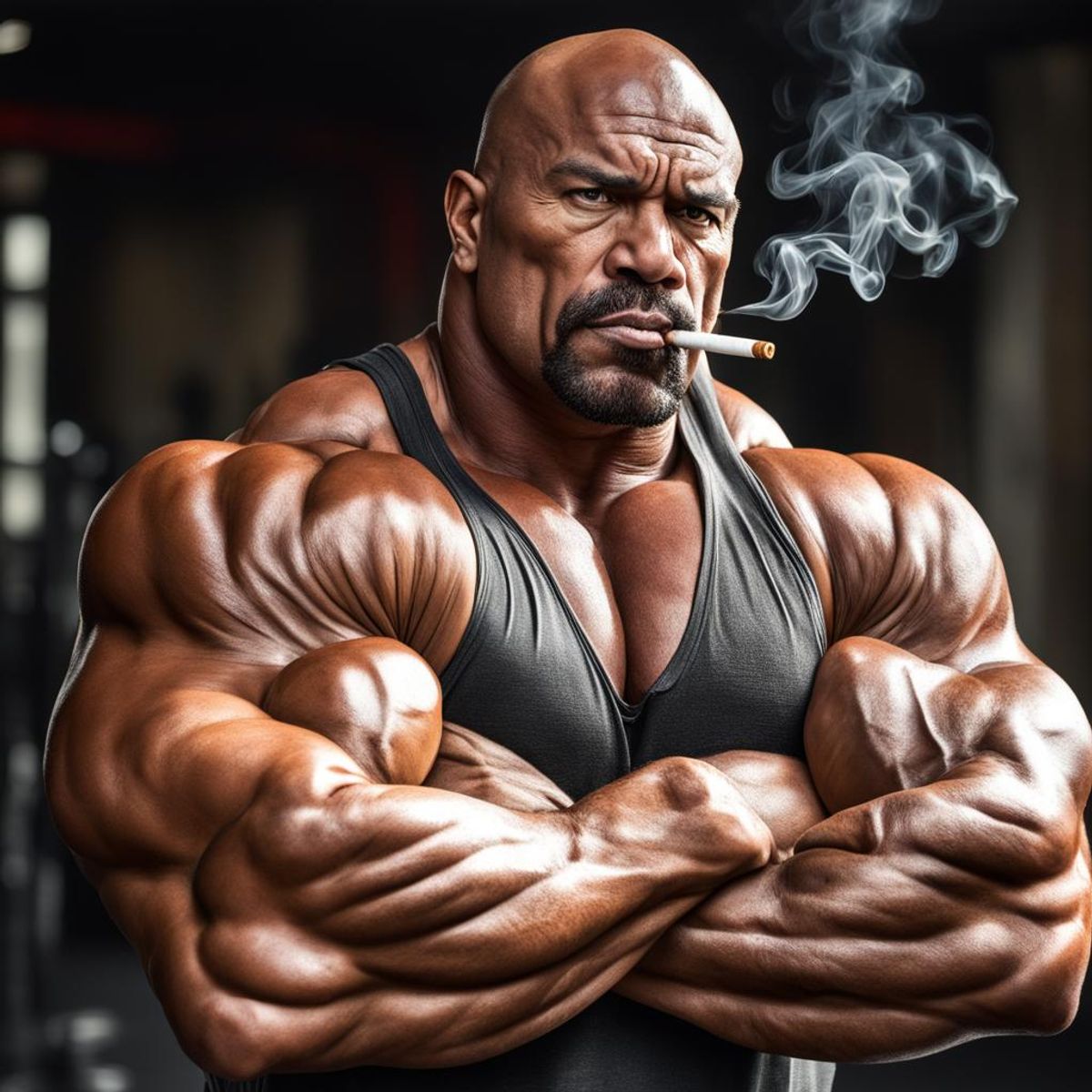 Bald Mexican bodybuilder - AI Generated Artwork - NightCafe Creator