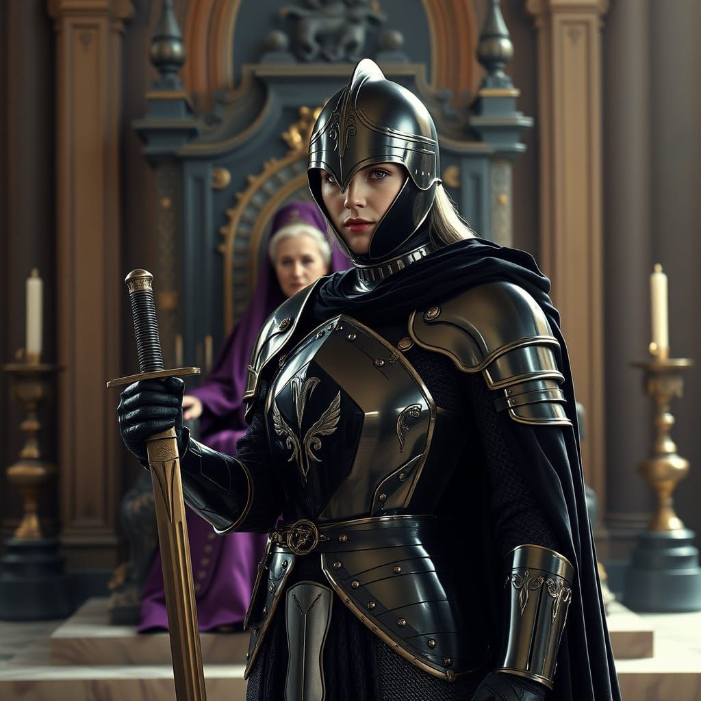 King's female armored bodyguard - King's female armored body...