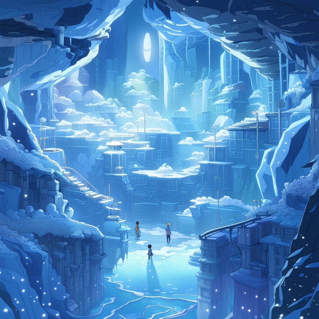 Code Lyoko Ice Sector City - AI Generated Artwork - NightCafe Creator