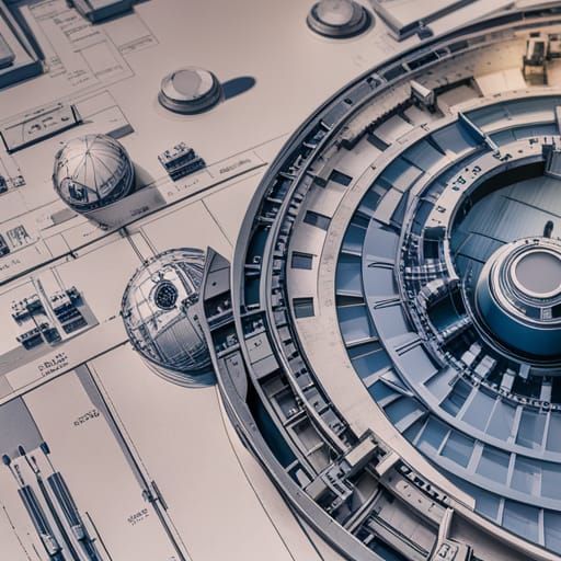 Death Star schematics and prototype - AI Generated Artwork - NightCafe ...
