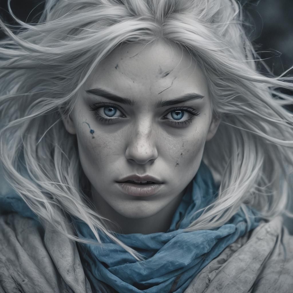 Air Genasi, DnD Character Portrait - Ethereal Air Genasi Wiz...