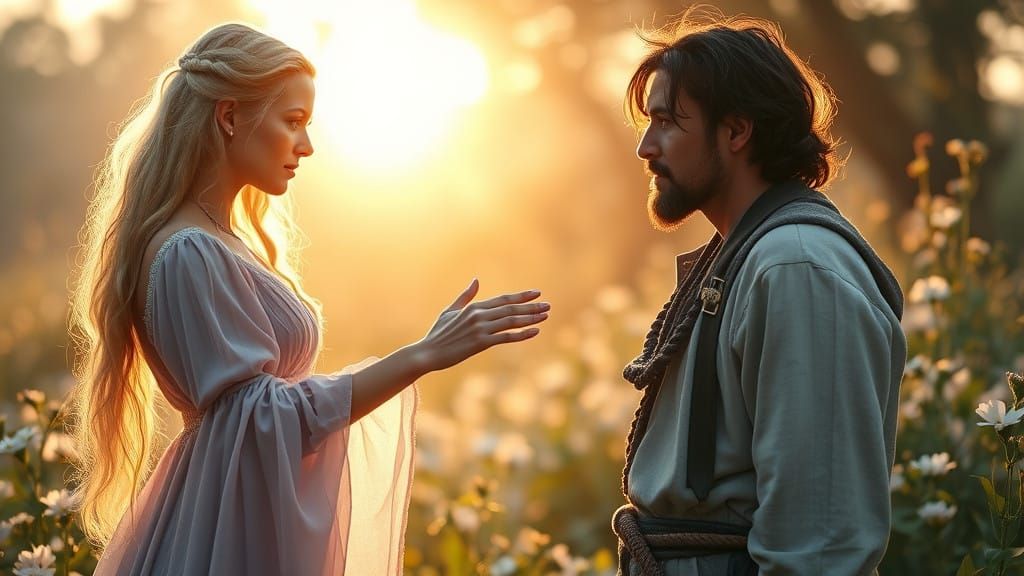 The Lady Emily, in her deep compassion takes the hand of this world ...