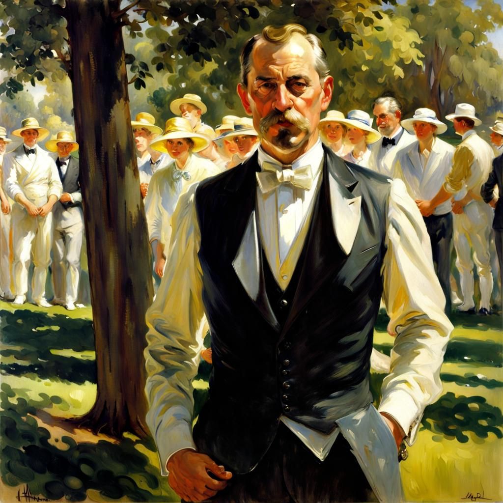 Professor Edens at Grand Sports Event - AI Generated Artwork - NightCafe Creator