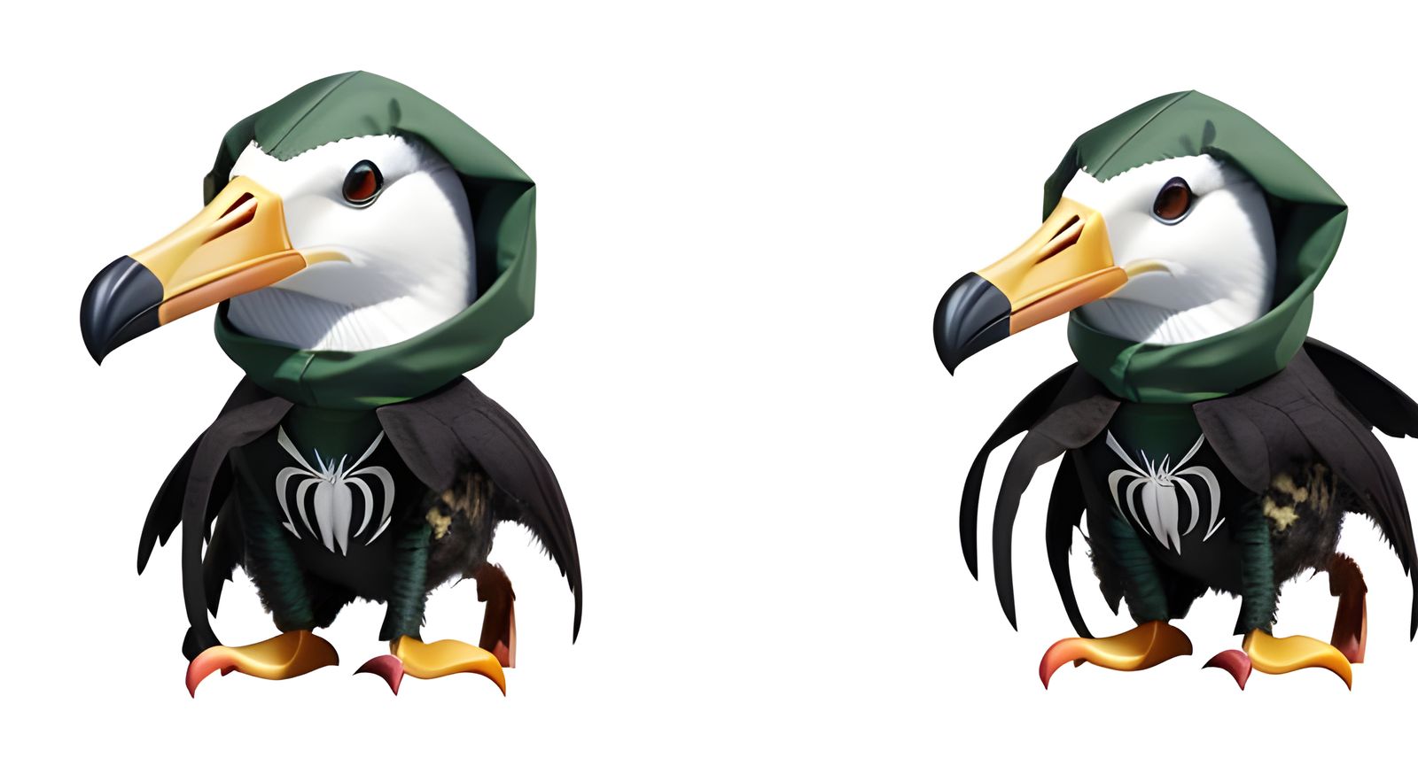 An albatross wearing a spider costume. - AI Generated Artwork ...