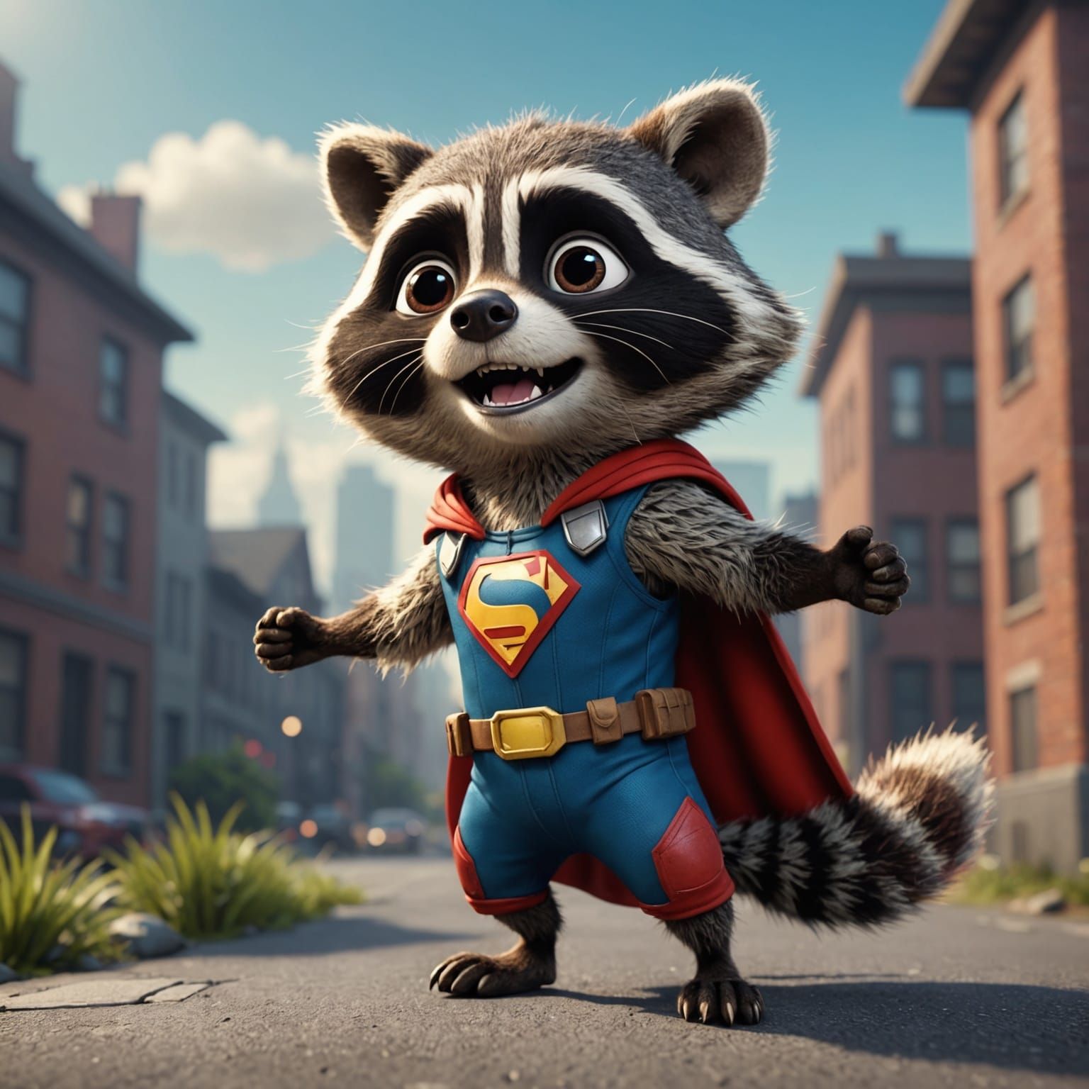 racoon super hero - AI Generated Artwork - NightCafe Creator
