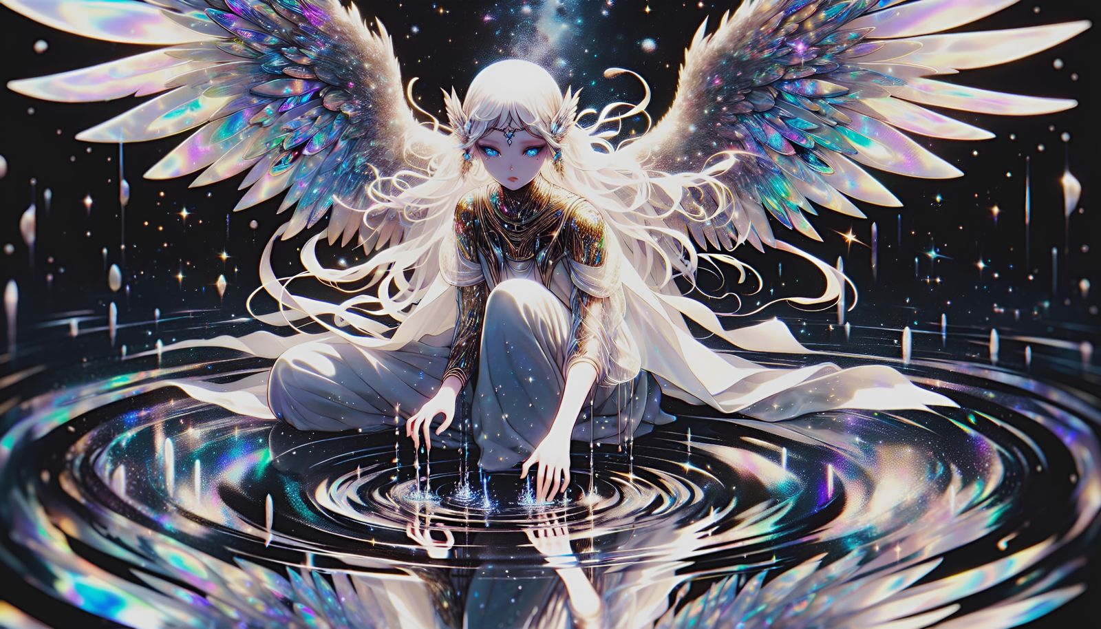 Angelic Tears - AI Generated Artwork - NightCafe Creator