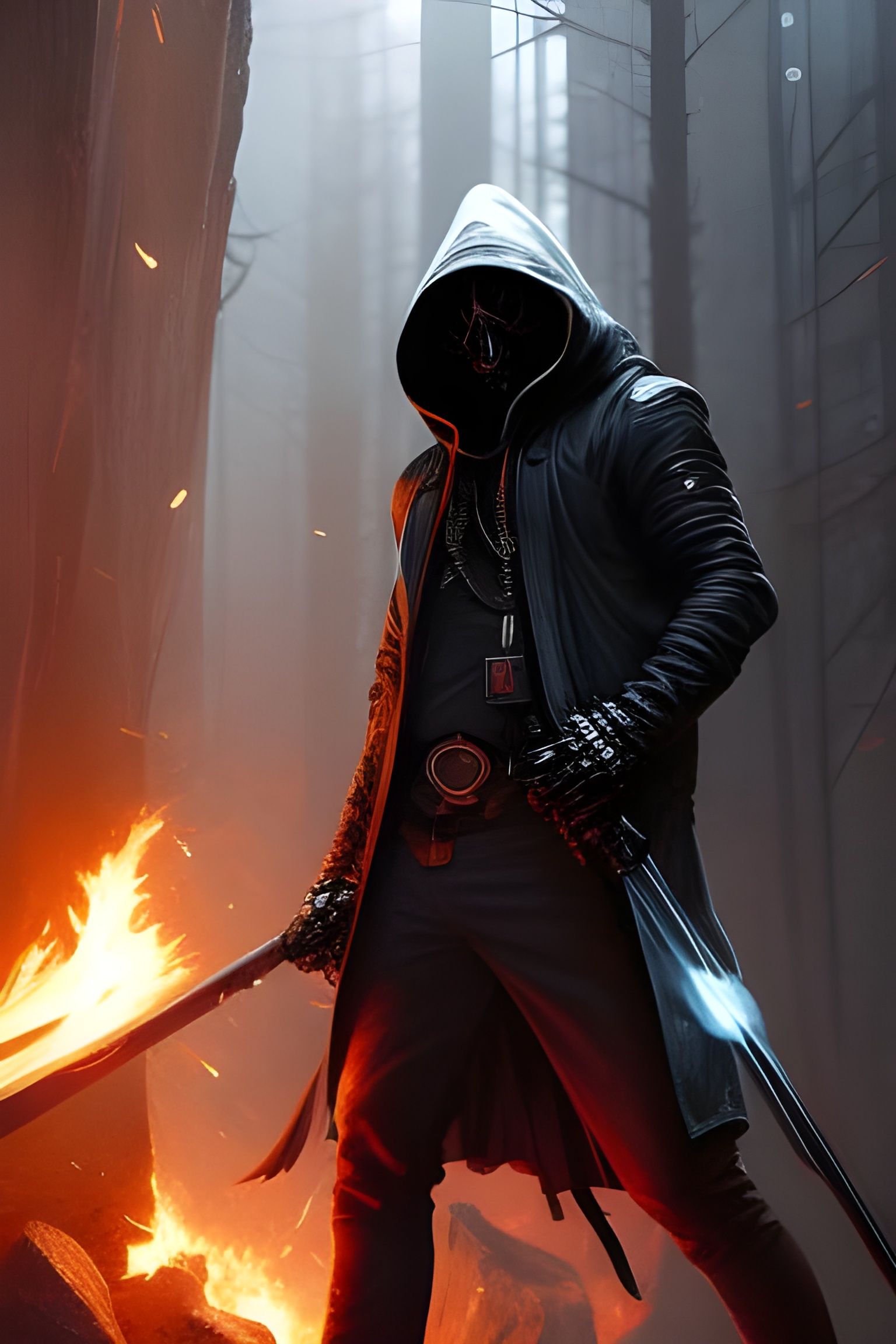 Black hoodie Assassin - AI Generated Artwork - NightCafe Creator