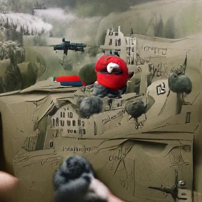 elmo in ww2 - AI Generated Artwork - NightCafe Creator