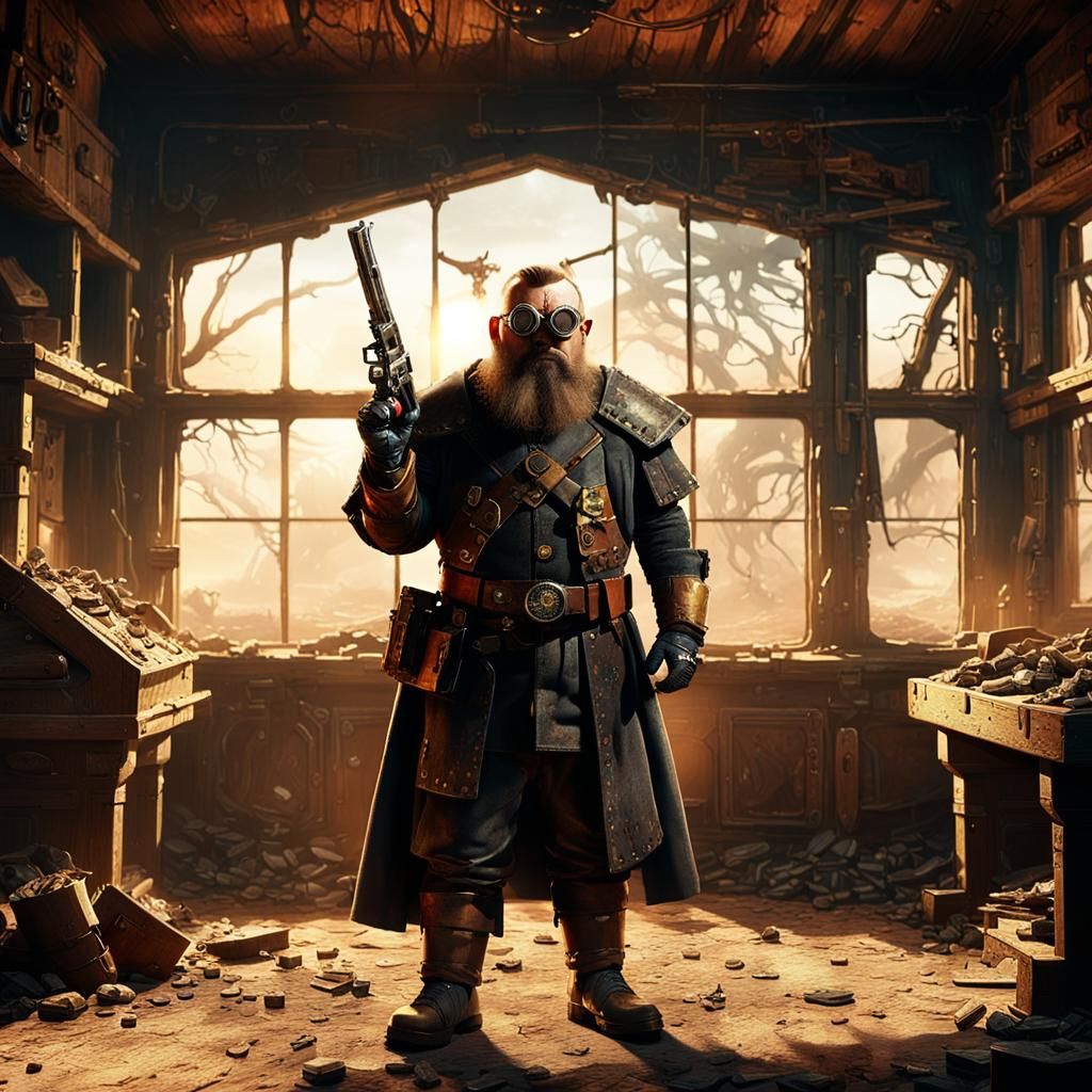 Weird West Science fantasy Dwarf #3